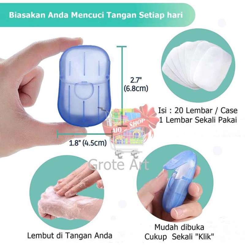 Promo Sabun Kertas Praktis Travelling Paper Soap HandSoap Sabun Cuci ...