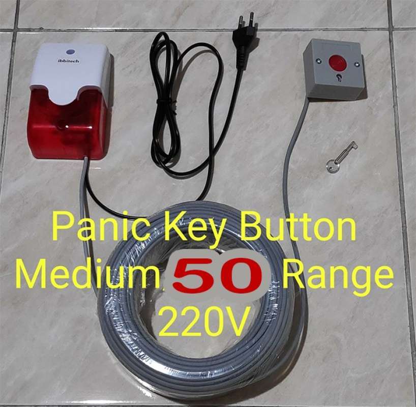 Promo Panic Button Key Alarm Set 220v Tombol Panik Button Medium Range ...