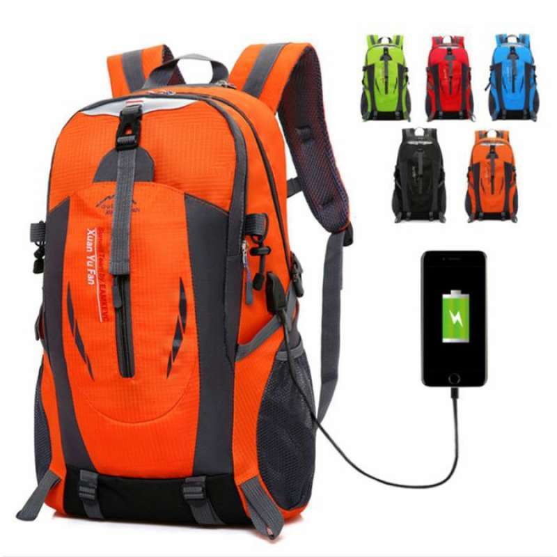 Promo Tas Ransel Backpack Usb / Tas Jalan Jalan / Tas Traveling / Tas ...