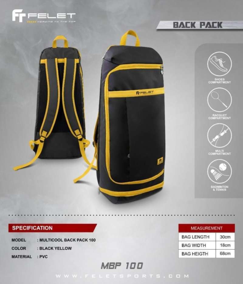 Jual Tas Felet Ransel Backpack 100 / Bag 100 Felet 100 / Mbp 100 Original Di Seller Hylos Store ...