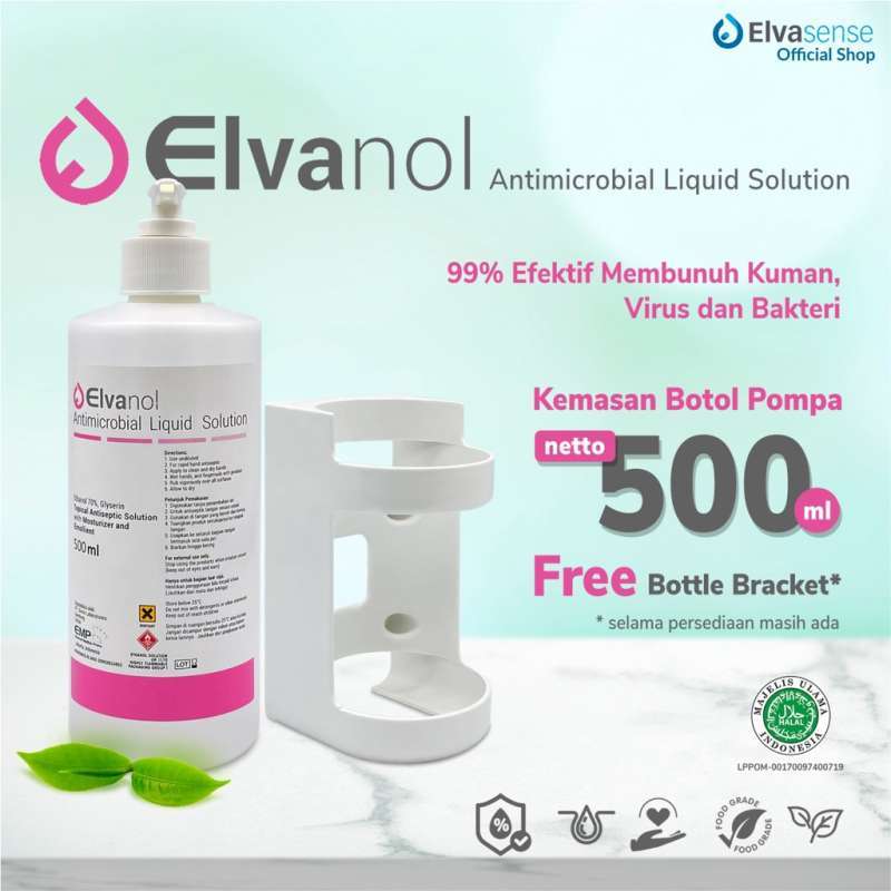 Jual Elvanol Hand Sanitizer 500ml, Dengan Moisturizer Dan Emollient Di ...
