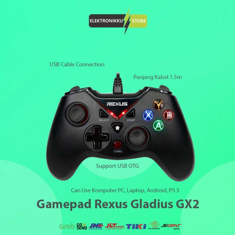 Promo Gamepad Usb Cable Rexus Gladius Gx2 Stick Gaming Komputer Pc ...