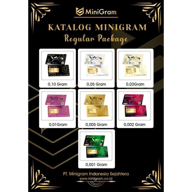Jual MINIGRAM Reguler Series 0,001 Gram Kemasan Laminating TERMURAH ...