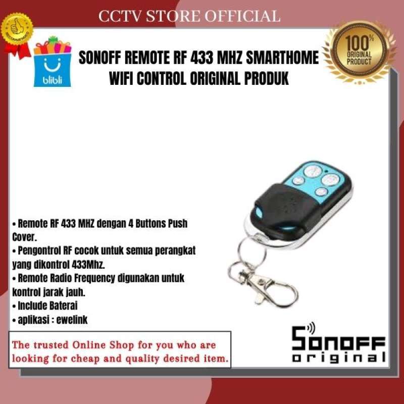Jual SONOFF REMOTE RF 433 MHZ SMARTHOME WIFI CONTROL ORIGINAL PRODUK di ...
