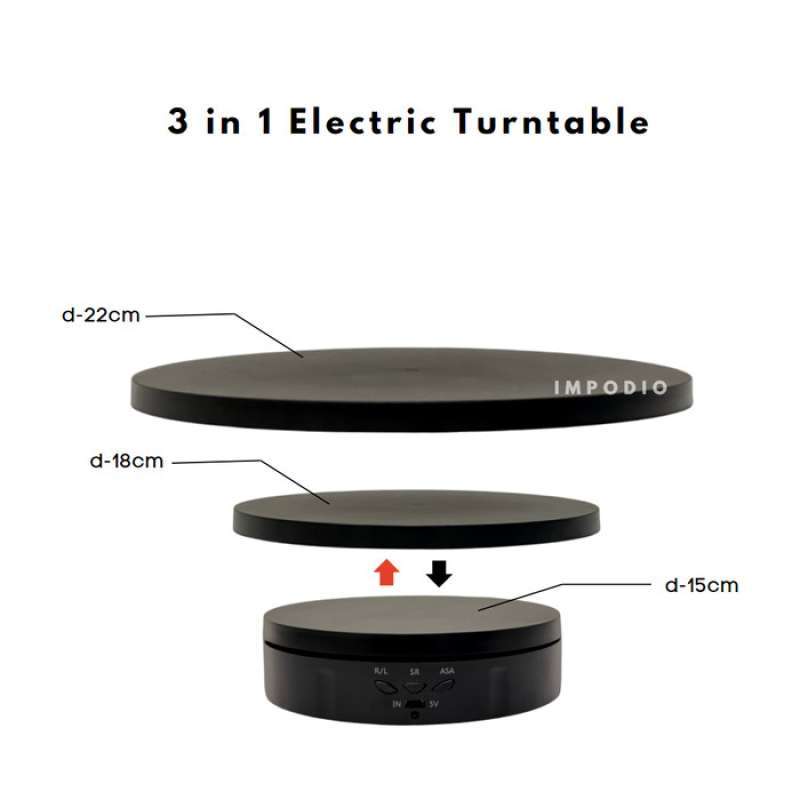 Jual 3 in 1 Electric Turntable - Rotating Stand 360 Degre IMPODIO di ...