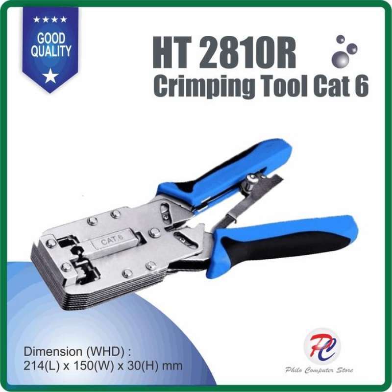 Jual Tang Crimping Tool Ht2810r Penjepit Konektor Rj45 Cat6 Utp Bagus ...