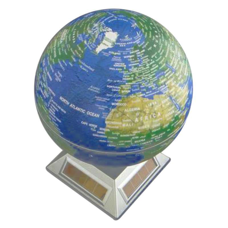 Promo Rotating World Globe Map Solar Powered Home Room Office Table ...