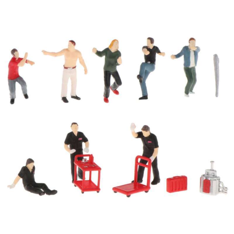 Jual 13Pcs 1/64 Figures Diorama Street Scene Scenario Model Kit ...