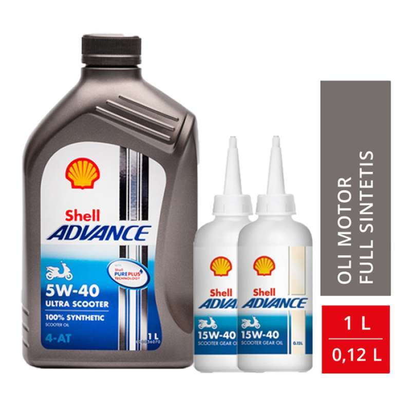 Promo Paket Oli Shell Advance Ultra 1L + 2 Oli Gear / Nmax / Aerox ...