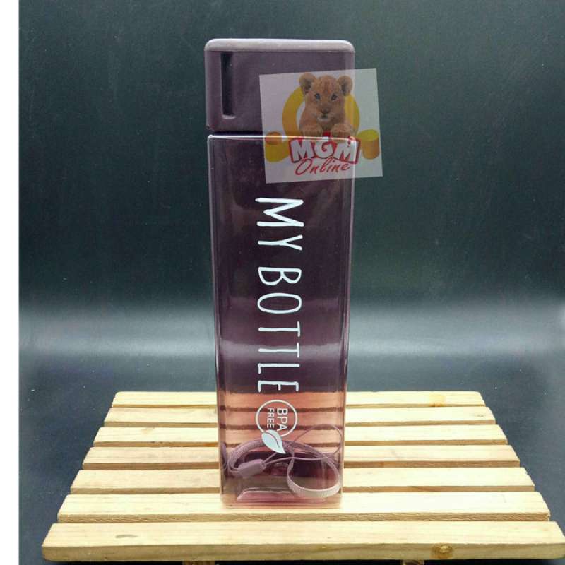 Jual My Bottle Warna Bening KOTAK / Botol minum / My Botol Kotak botol ...