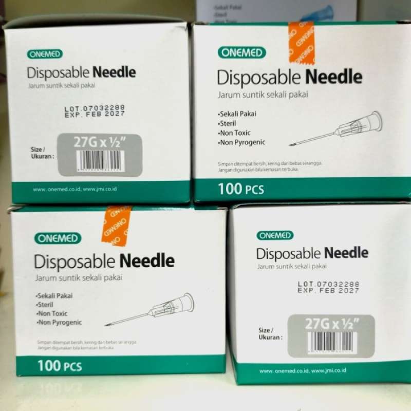 Promo Jarum Needle Onemed Ukuran 23G, 27G Satu Box Isi 100Pcs Diskon 53 ...
