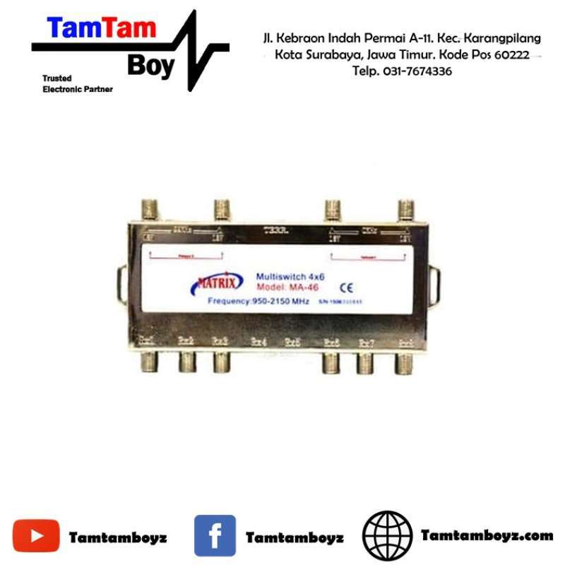 Jual Multiswitch Parabola 4x6 Matrix (Untuk Membagi 2 Satelit 6 ...