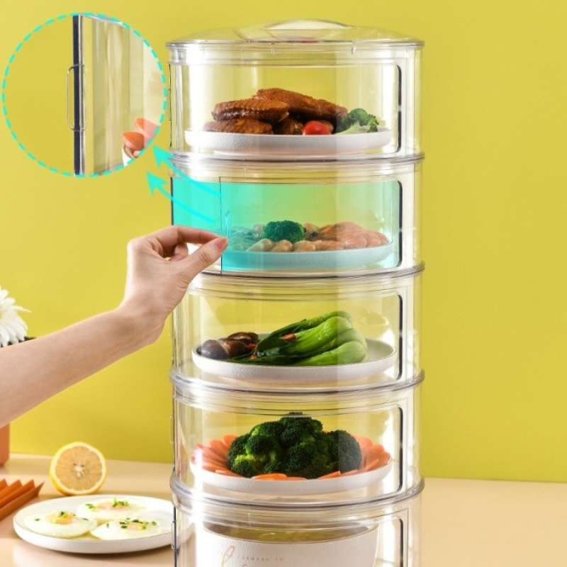 Promo stackable food cover / food storage / tempat simpan makanan susun ...