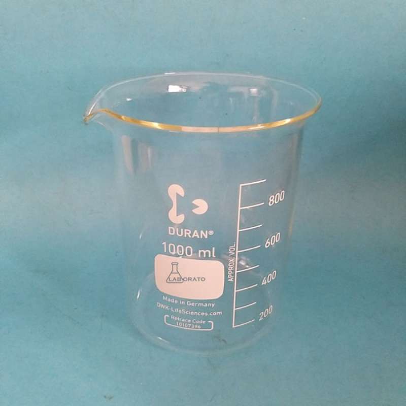 Promo Beaker Glass Gelas Kimia 1000Ml Duran Diskon 10% di Seller Fleurr ...