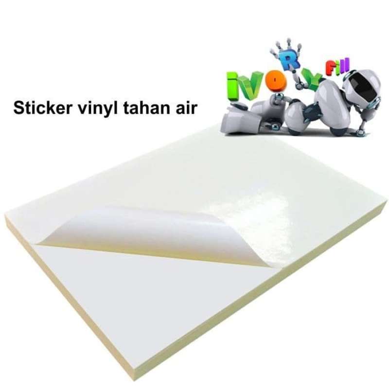 Promo Kertas Sticker Stiker Glossy Tahan Air Vinyl Bisa Semua Printer ...