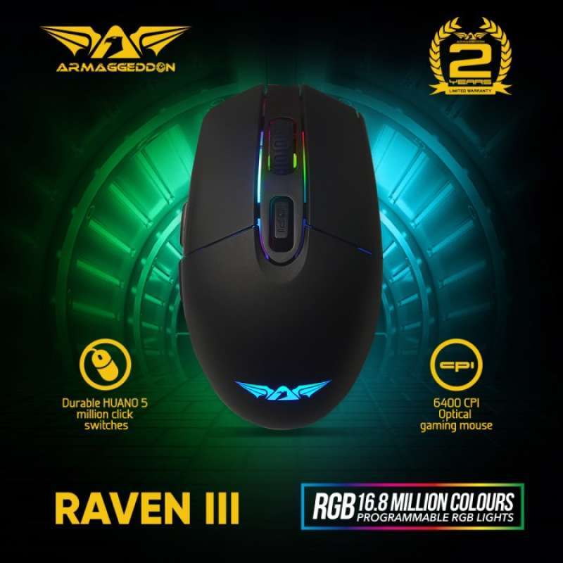 Jual Mouse Gaming Raven Iii + Keyboard Gaming Mechanical Armaggeddon di ...