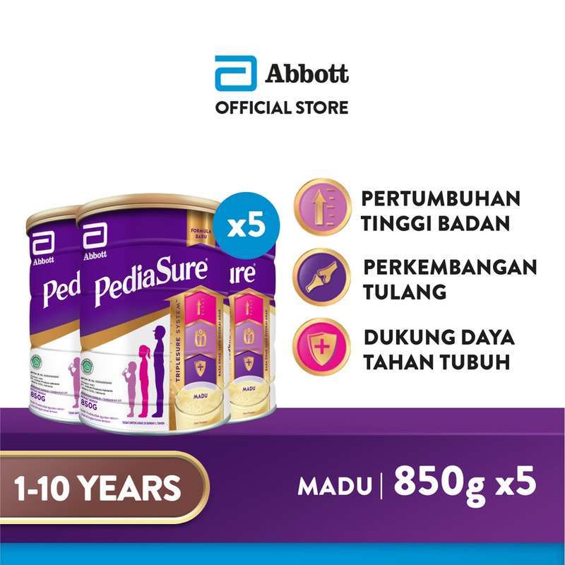 Jual Pediasure Madu 850 G 1-10 Tahun Susu Formula Pertumbuhan Anak - Kids Formula - 5 Kaleng Di ...