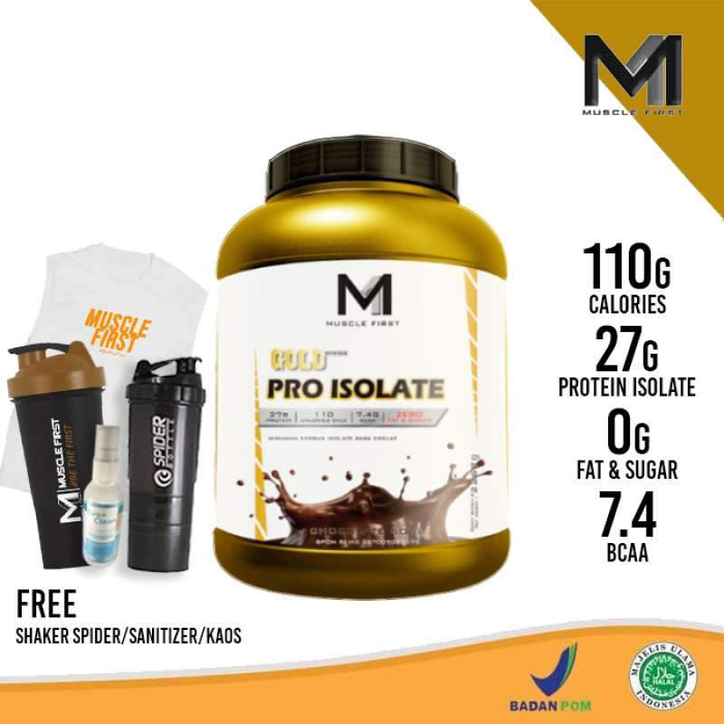 Promo M1 Muscle First Gold Pro Isolate Whey Chocolate 5LBS 5 LBS - 75 ...