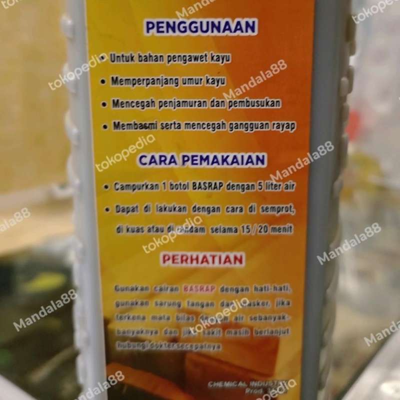 Jual Obat Anti Rayap Anti Rayap Pengawet Kayu 1ltr Di Seller Larry ...