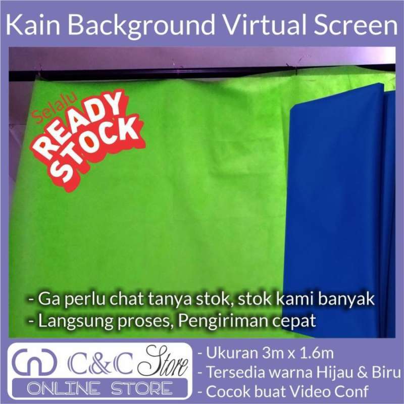 Jual Kain Layar Video Green Screen 3m X 1.6m Backdrop Hijau Muda Murah ...