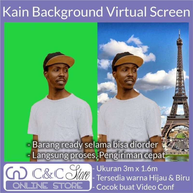 Jual Kain Layar Video Green Screen 3m X 1.6m Backdrop Hijau Muda Murah ...