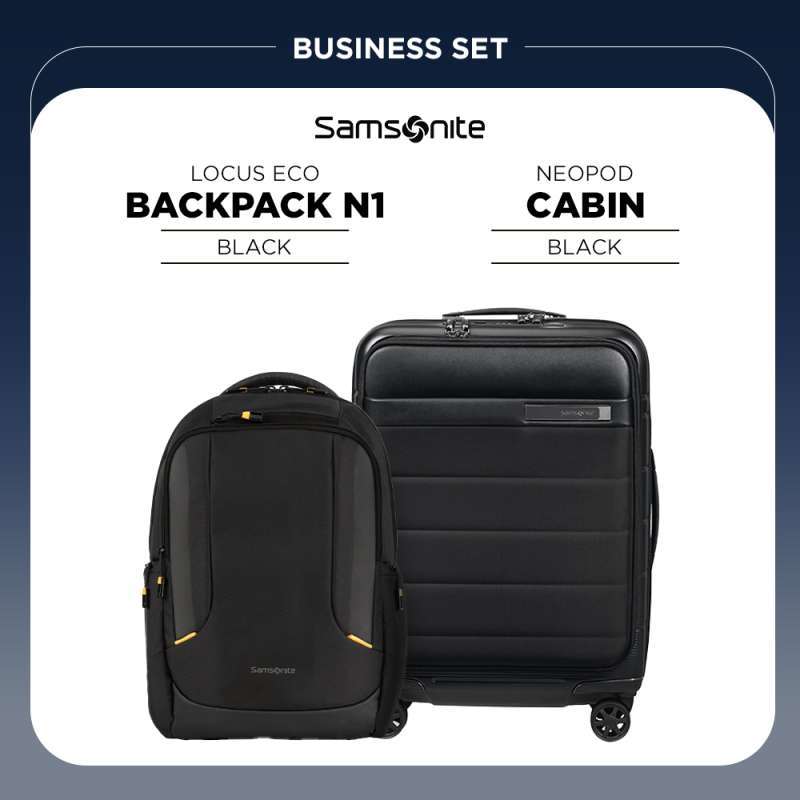Jual Samsonite Business Set Neopod Cabin Easy Access Black + Locus Eco ...