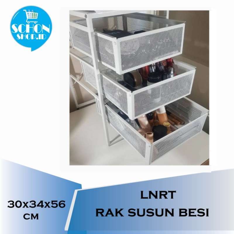 Promo Rak Laci - Rak Troli Laci - Lemari Kecil Beroda 3 Susun Putih ...
