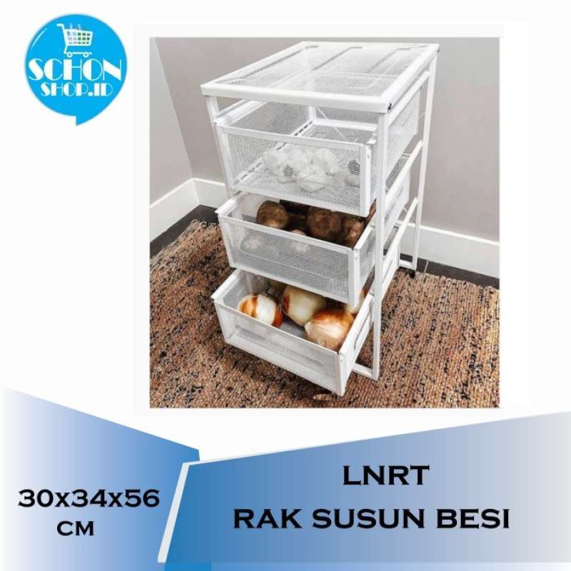 Promo Rak Laci - Rak Troli Laci - Lemari Kecil Beroda 3 Susun Putih ...