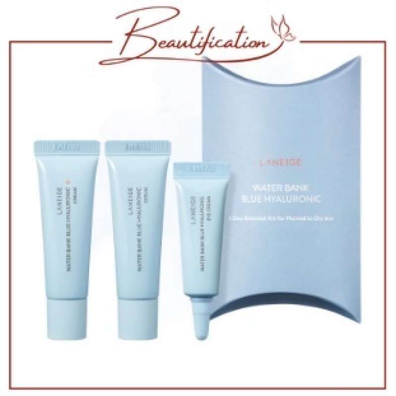 Jual Laneige Water Bank Blue Hyaluronic 3 Steps Essential Kit Trial ...