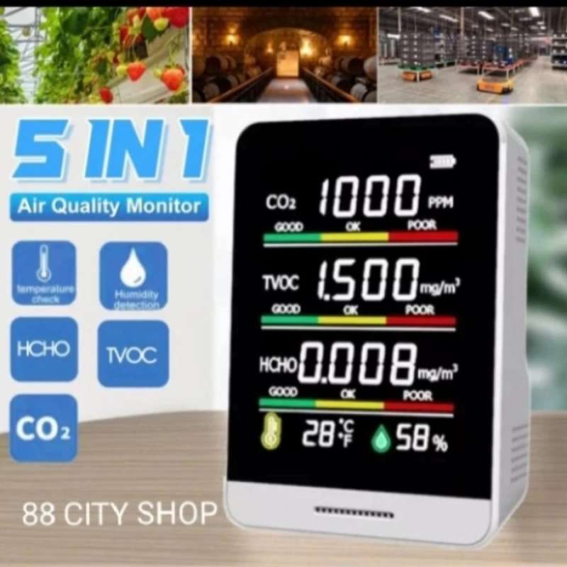 Promo Air Quality Detector Monitor Sensor Meter Alat Ukur Kualitas ...