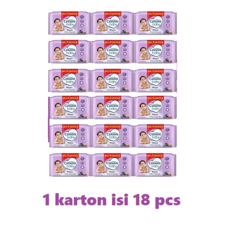 Jual 1 Karton Isi 18pcs Cussons Baby Wipes Buy 1 Get 1 Tissue Basah 50s ...