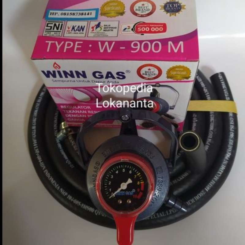 Promo Regulator WINN GAS W 900 M Selang Gas LPG 500 PSI berlapis tiga Ori Diskon 10% di Seller ...