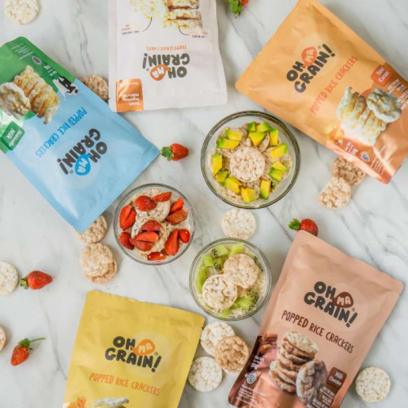 Jual Original Popped Rice Crackers Oh Ma Grain! Snack Sehat Gluten Free ...