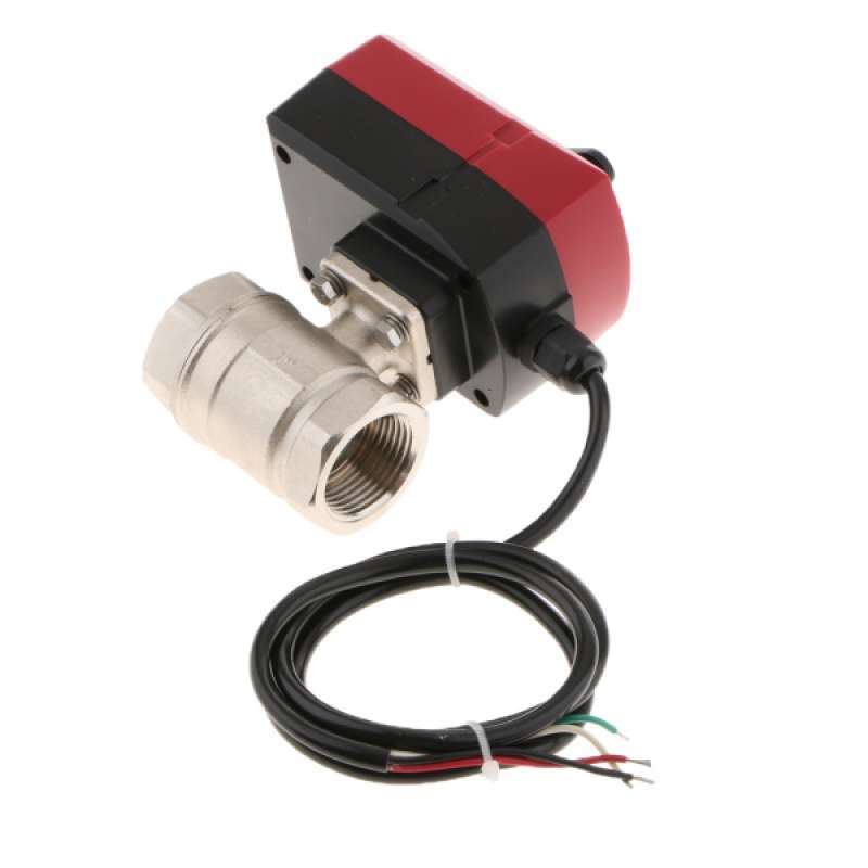 Jual AC24V Motorized Ball Valve, 2 Way Valve Ball Motor Valve DN15/20 ...