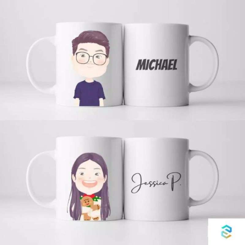 Promo Cetak Mug Custom Desain Unik Lucu Avatar dan Inisial Nama Mug ...