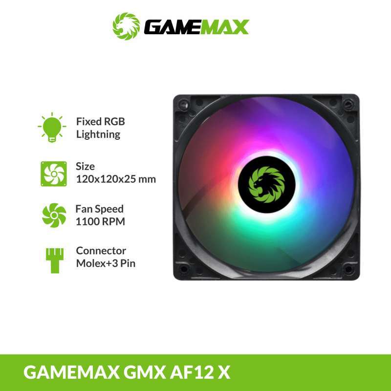 Jual GameMax GMX-AF12X FRGB LED Cooling Fan - Multicolor di Seller ...