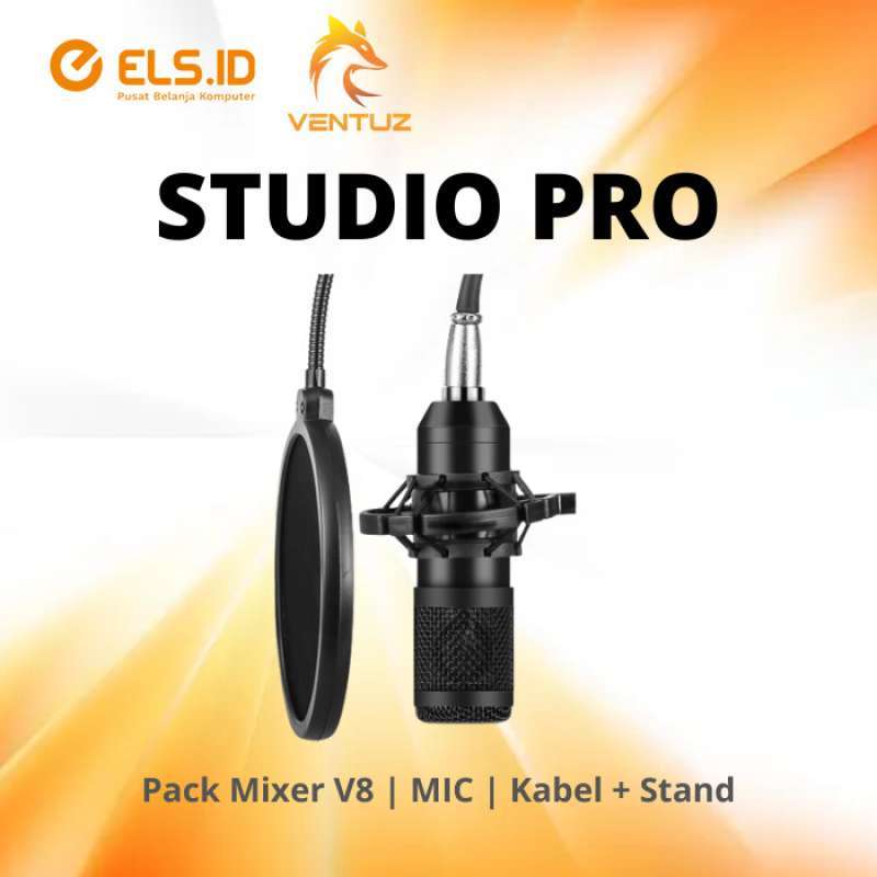 Jual Ventuz Studio Pro Microphone Pack Mixer V8 Di Seller Els Computer Official Store - Els ...