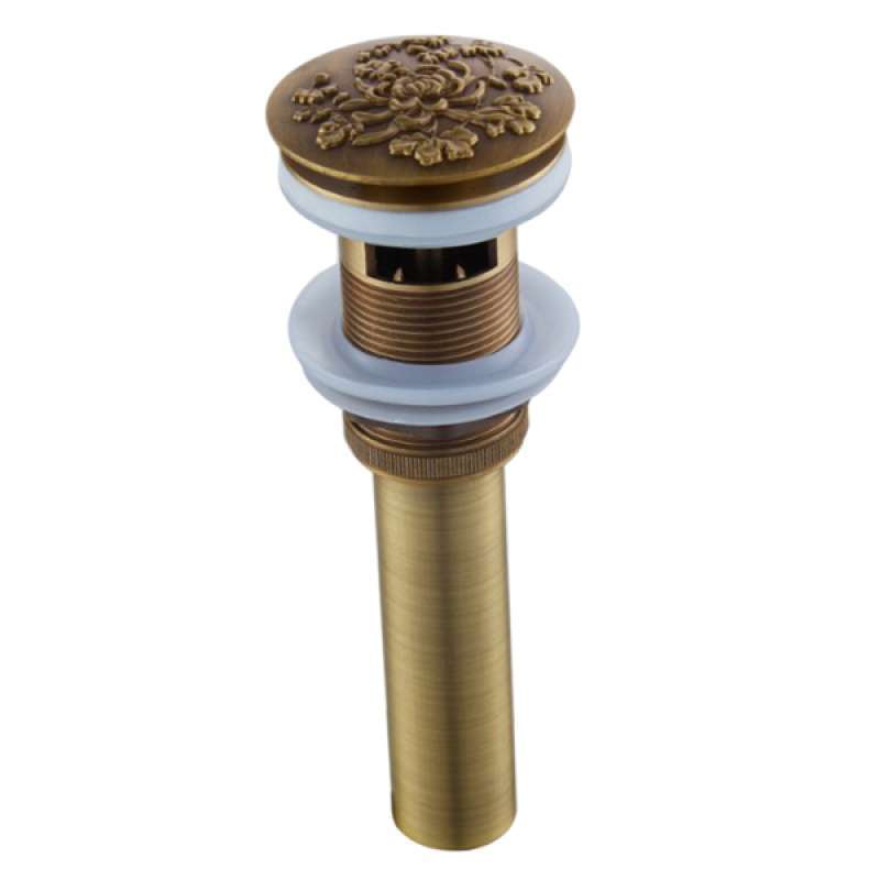 Promo Solid Brass Pop Up Drain Bathroom Sink Grate Waste Basin Stopper ...