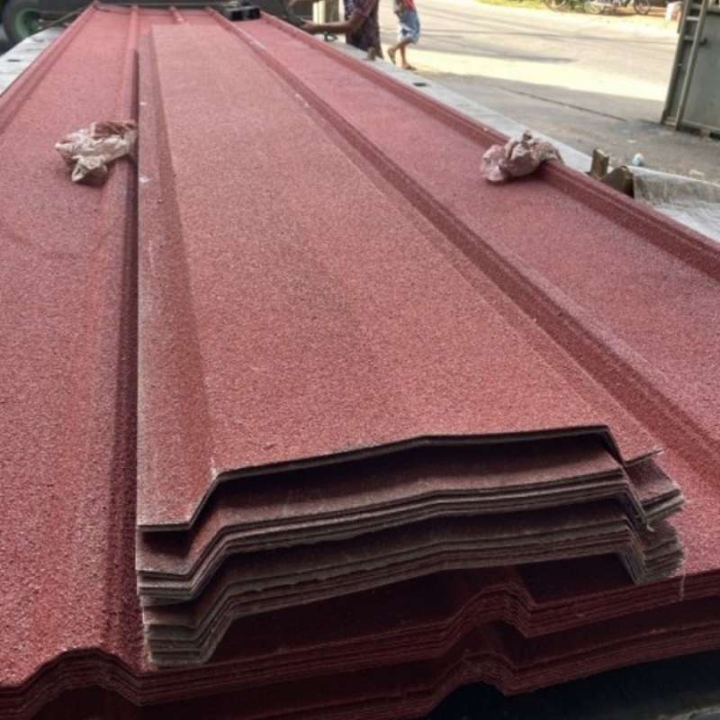 Promo Atap Spandek Berpasir Warna Merah Diskon 23% di Seller BERKAH ...