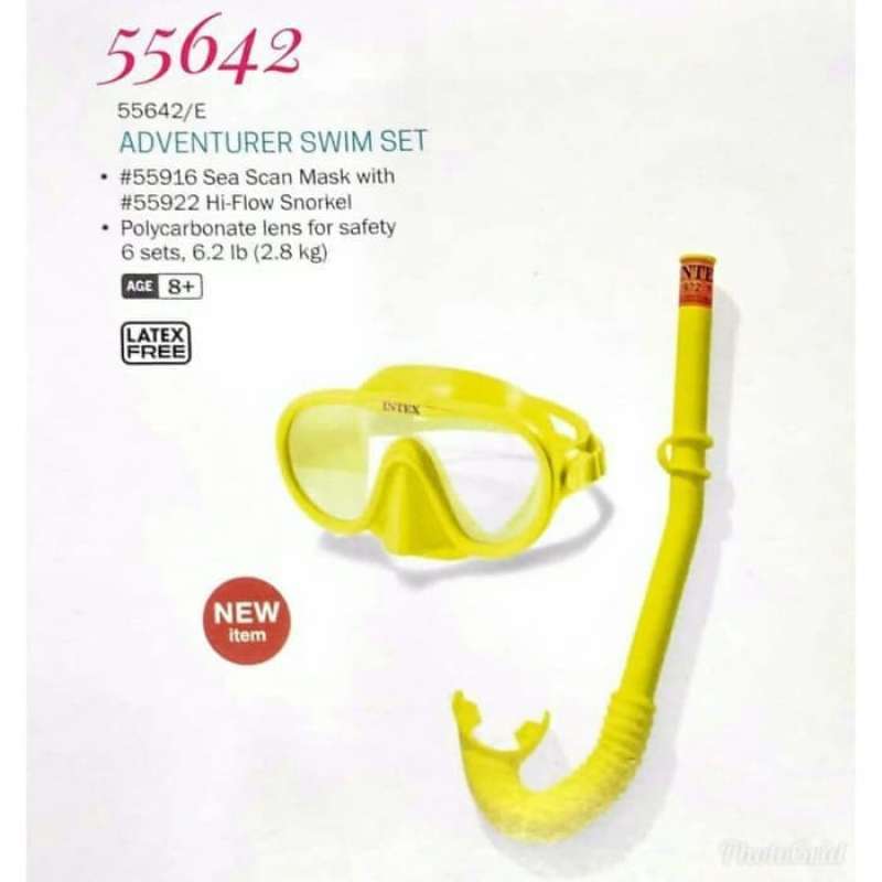 Promo Intex adventure swim Set snorkel and mask aqua flow Diskon 33% di ...