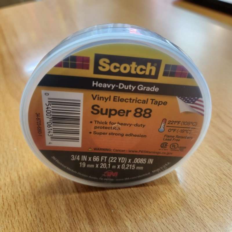 Jual Isolasi Listrik 3M Scotch Super 88 Vinyl Electrical Tape Hitam di ...