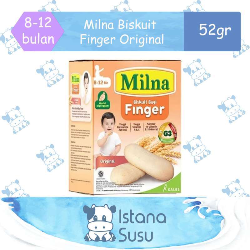 Jual Milna Biskuit Finger 8+ Original 52gr di Seller Istana Susu - Kota ...