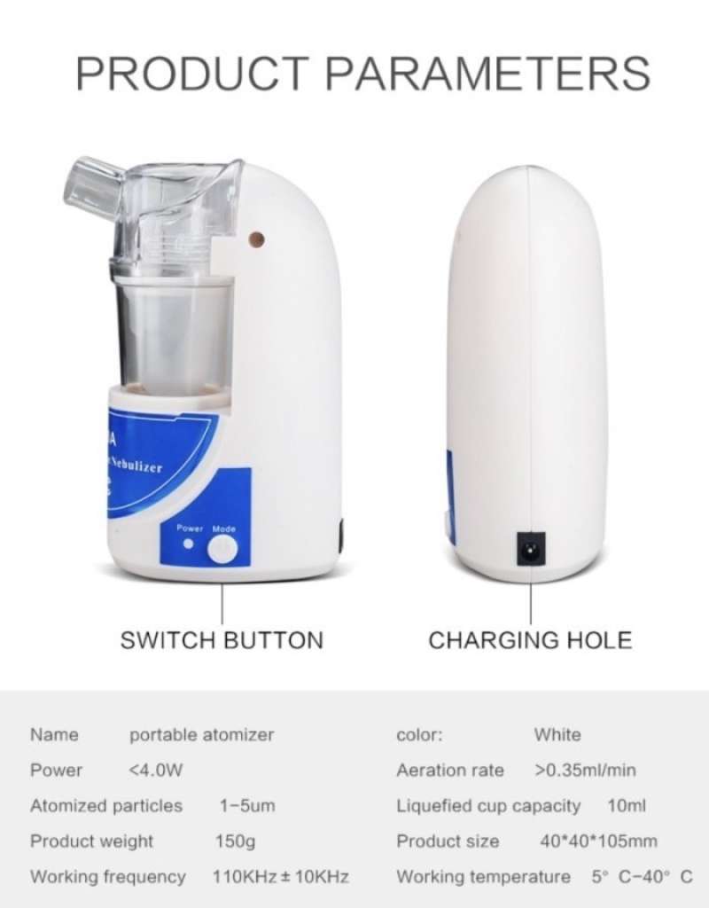 Jual Alat Terapi Uap Nebulizer Terapi Pernafasan Inhaler Dahak Pilek ...