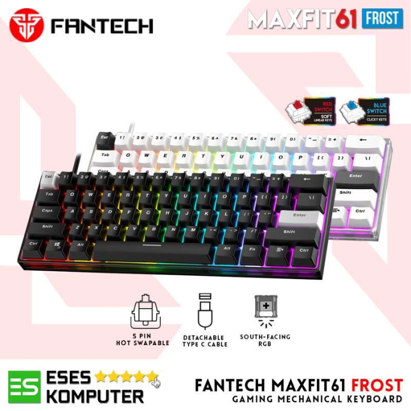 Jual Keyboard Fantech MK857 MAXFIT61 Frost Wired | Hotswap Keyboard ...