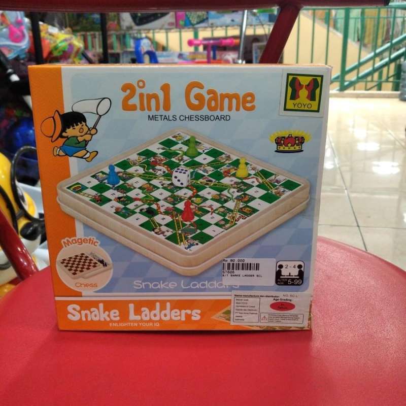 Jual Mainan 2 In 1 Game Metal Chessboard And Snake Ladders Di Seller ...
