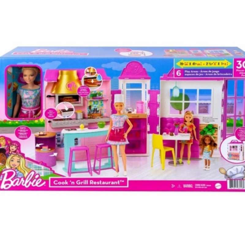 Jual Barbie Cook n Grill Restaurant Playset HBB91 kitchen di Seller KSM ...