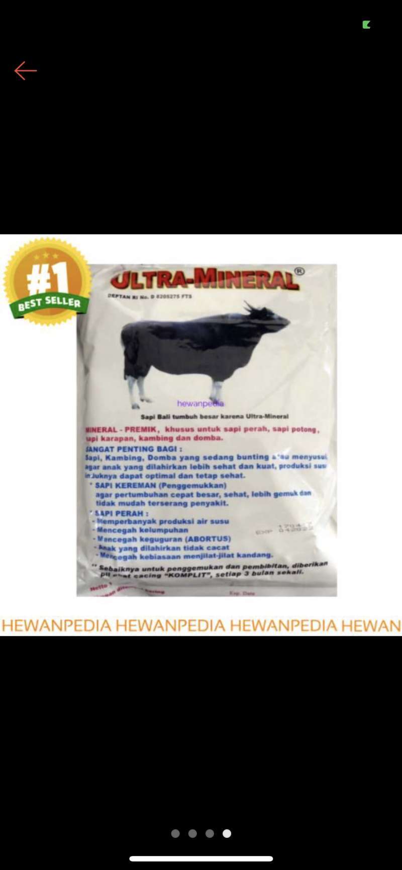 Jual Ultra Mineral 1 Kg Ultramineral Suplemen Penggemuk Sapi Kambing ...