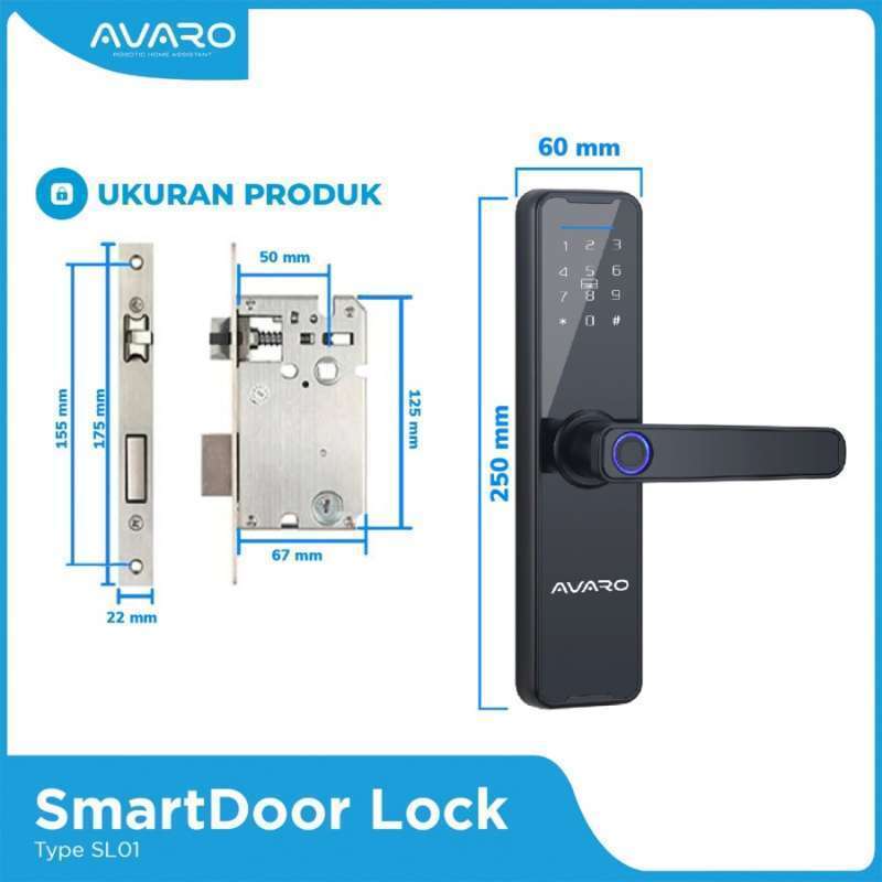 Jual Avaro 8610 Smart Door Lock Handle Rfid- Fingerprint Waterproof - Sl01 Di Seller Risc ...