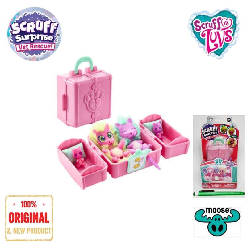 Jual Moose Little Live Pets Scruff Surprise Vet Rescue Families Bed Set ...