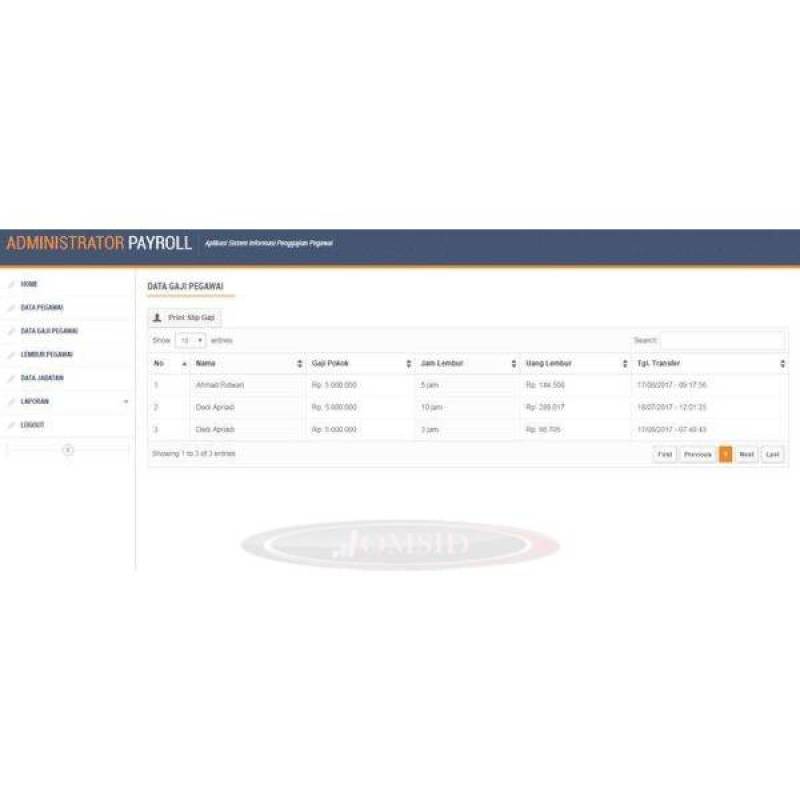 Jual Source Code Aplikasi Sistem Informasi Penggajian Pegawai Payroll Berbasis Php & Mysql Di ...
